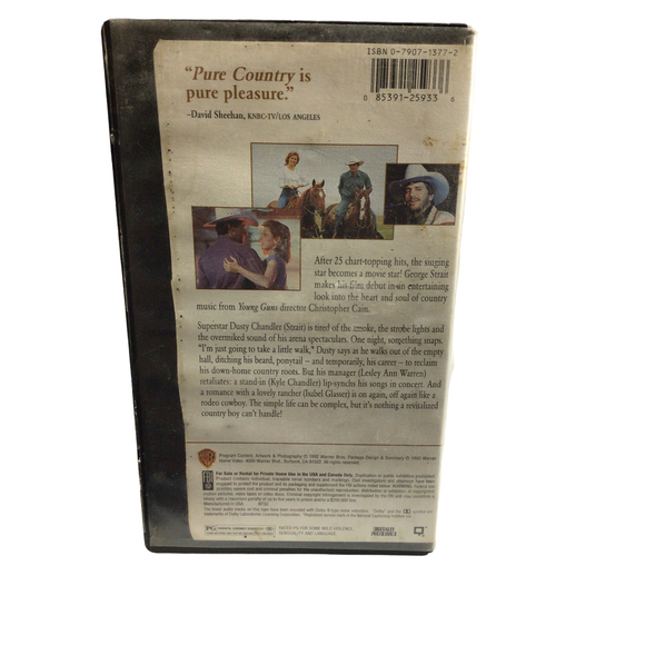 Warner Bros. | Other | Pure Country Vhs Vcr Video Tape Movie George ...